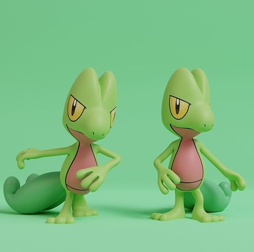 Pokemon - Treecko with 2 poses 3D model 3D printable | CGTrader