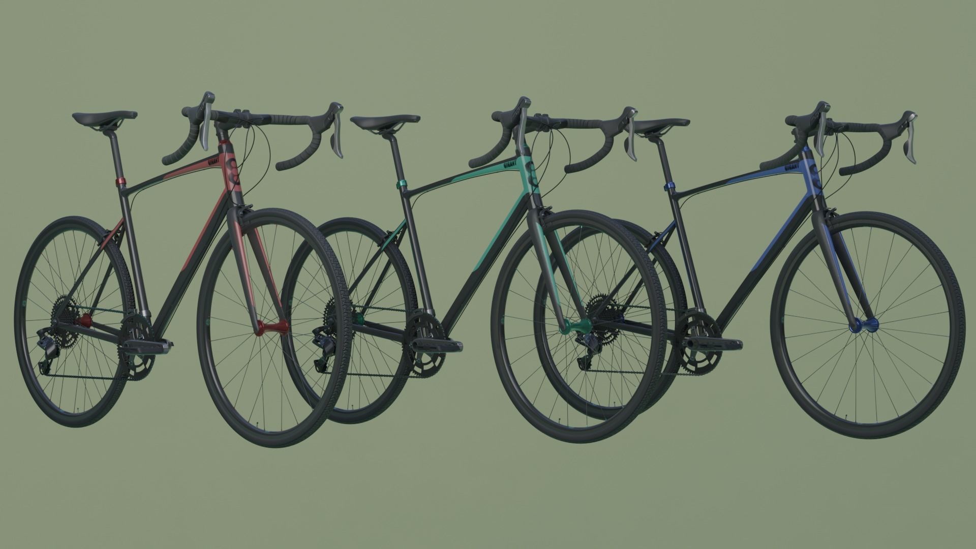 Realistic Road Bike Textured High poly XC gravel bicycle free 3D model ...