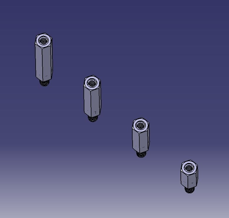 M6 Hexagonal Stud Male-Female Connector 3D model 3D printable | CGTrader