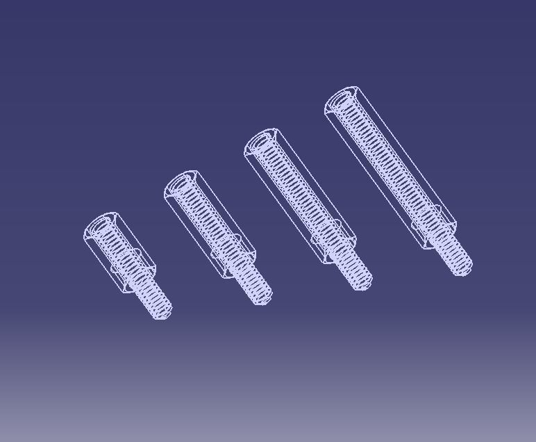 M6 Hexagonal Stud Male-Female Connector 3D model 3D printable | CGTrader