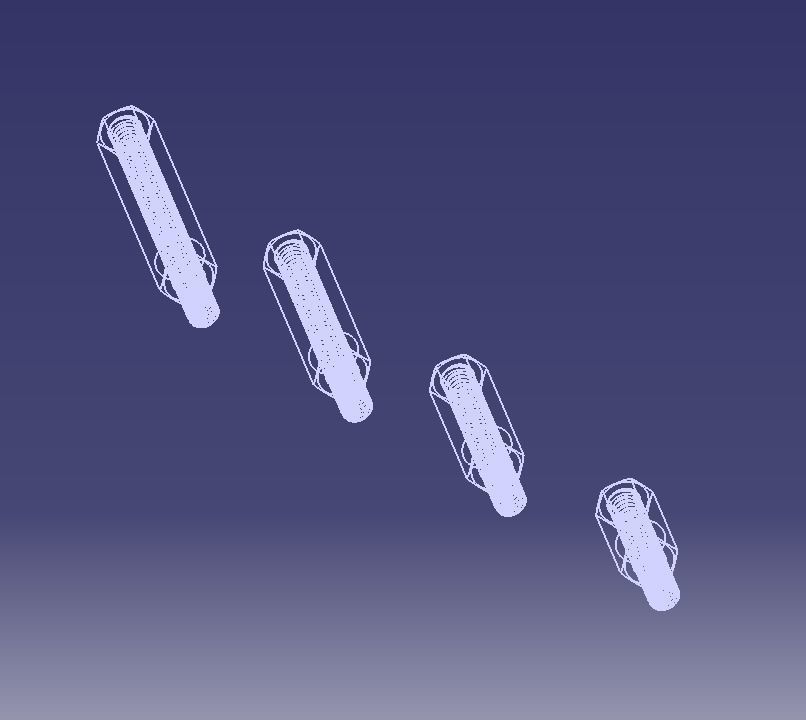 M6 Hexagonal Stud Male-Female Connector 3D model 3D printable | CGTrader