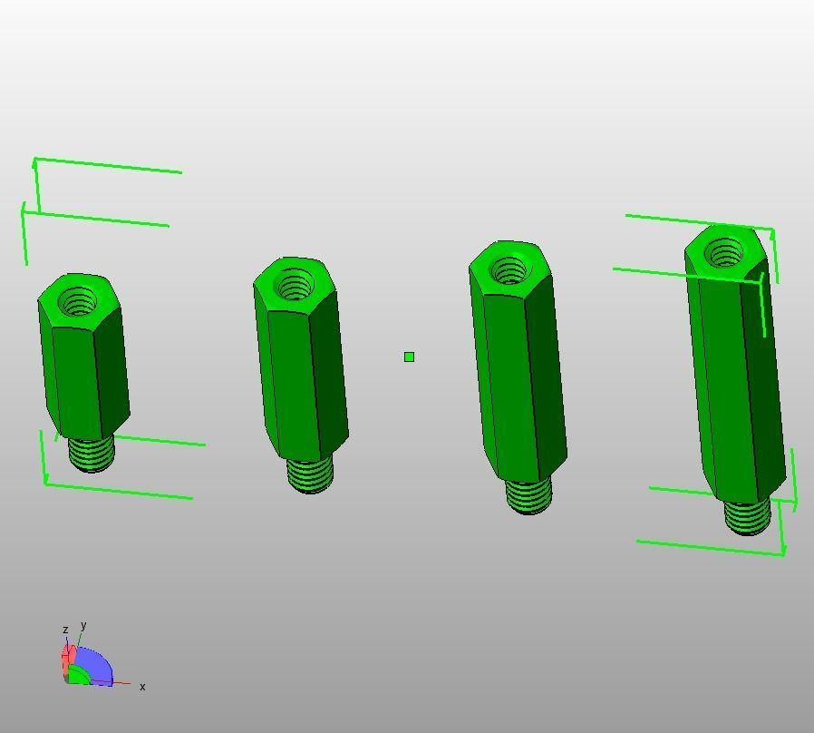 M8 Hexagonal Stud Male-Female Connector 3D model 3D printable | CGTrader