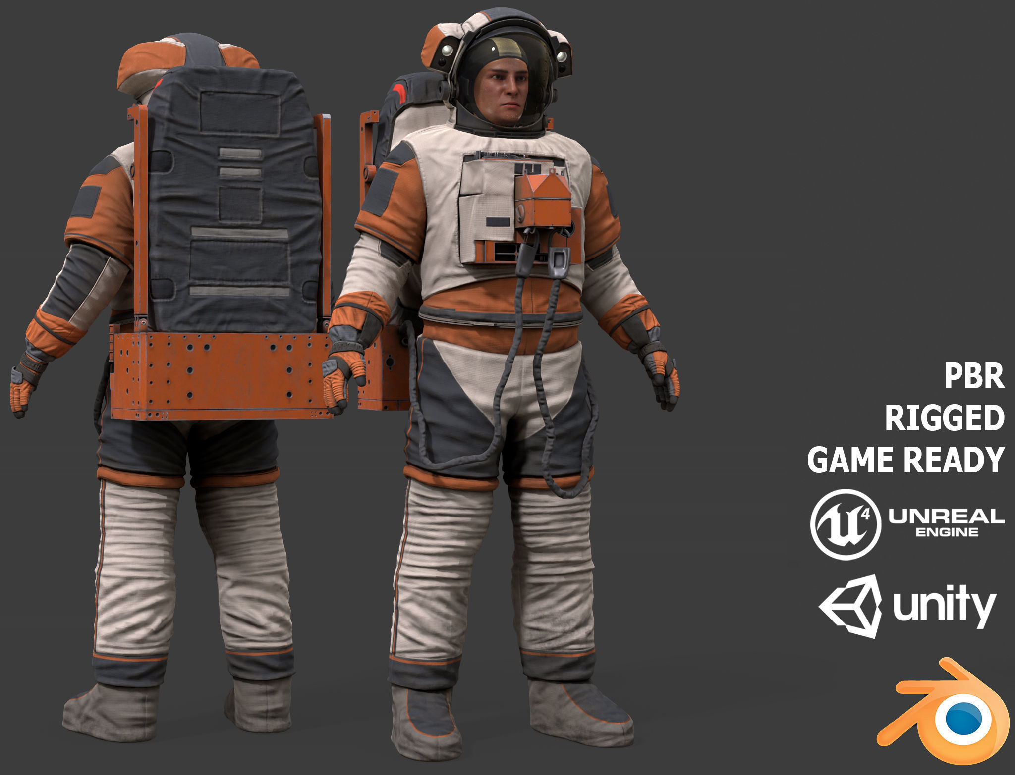 3D model CS05 Space Suit V1 LITE VERSION VR / AR / low-poly | CGTrader