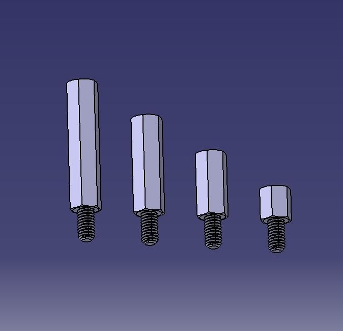 10 Hexagonal Stud Male-Female Connector 3D model 3D printable | CGTrader