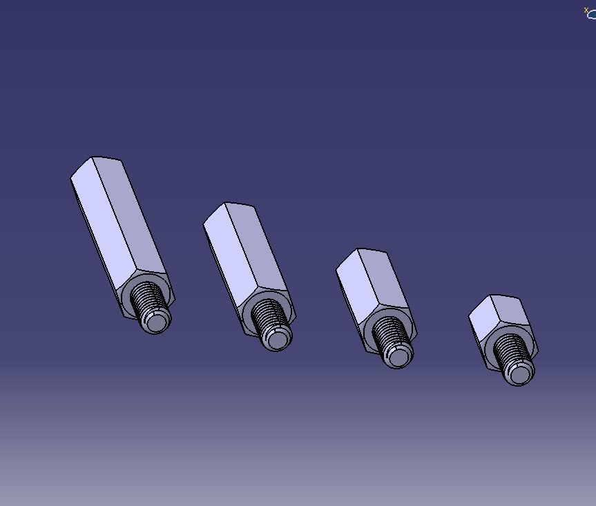 10 Hexagonal Stud Male-Female Connector 3D model 3D printable | CGTrader