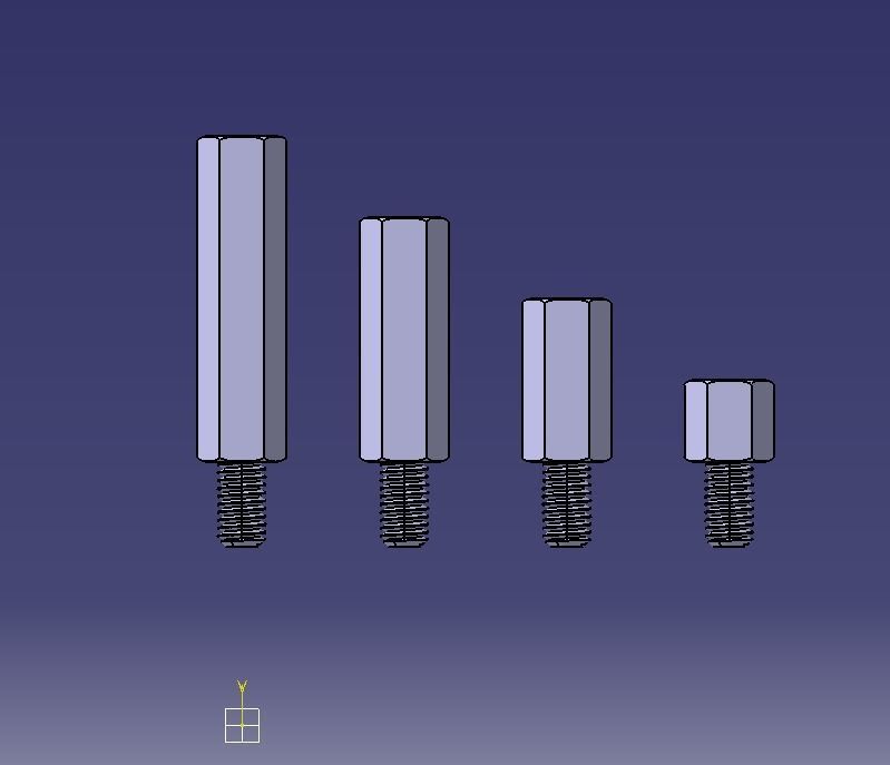 M12 Hexagonal Stud Male-Female Connector 3D model 3D printable | CGTrader