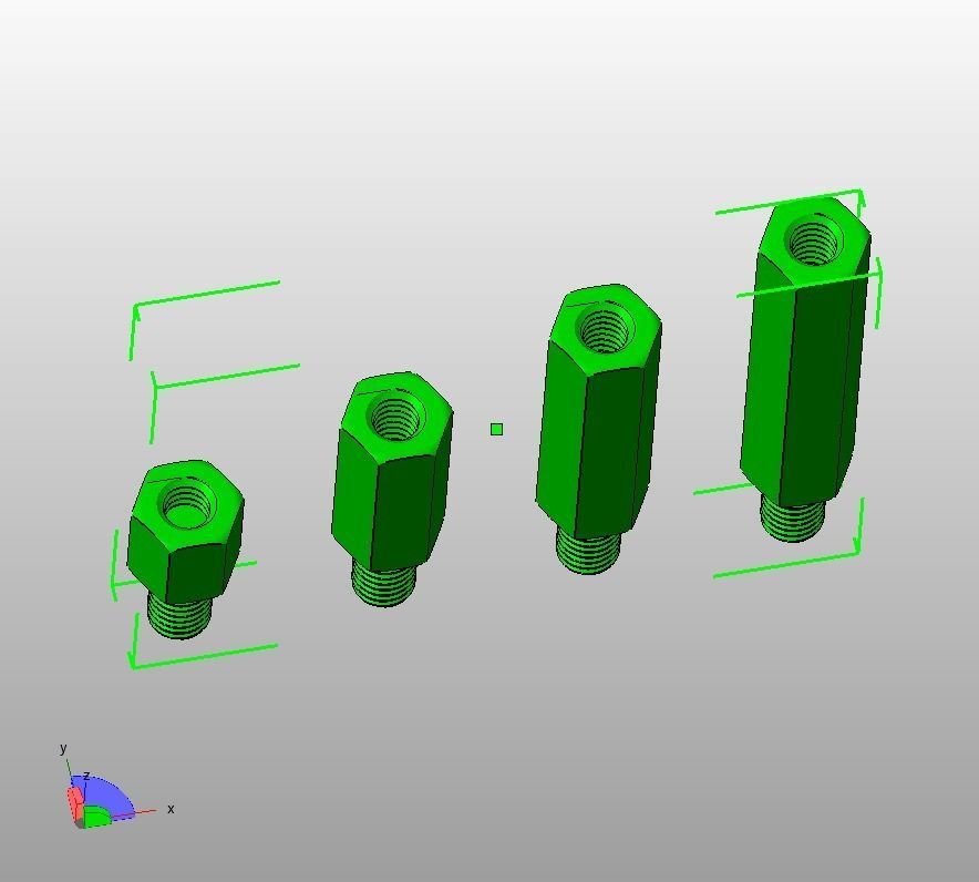 M12 Hexagonal Stud Male-Female Connector 3D model 3D printable | CGTrader