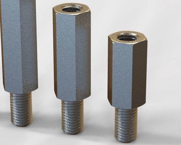 M20 Hexagonal Stud Male-Female Connector 3D model 3D printable | CGTrader
