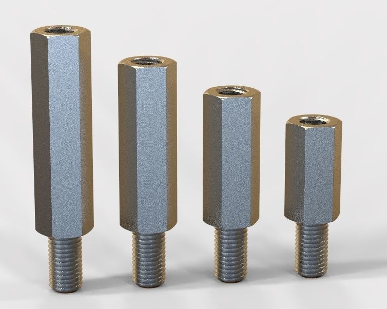 M20 Hexagonal Stud Male-Female Connector 3D model 3D printable | CGTrader