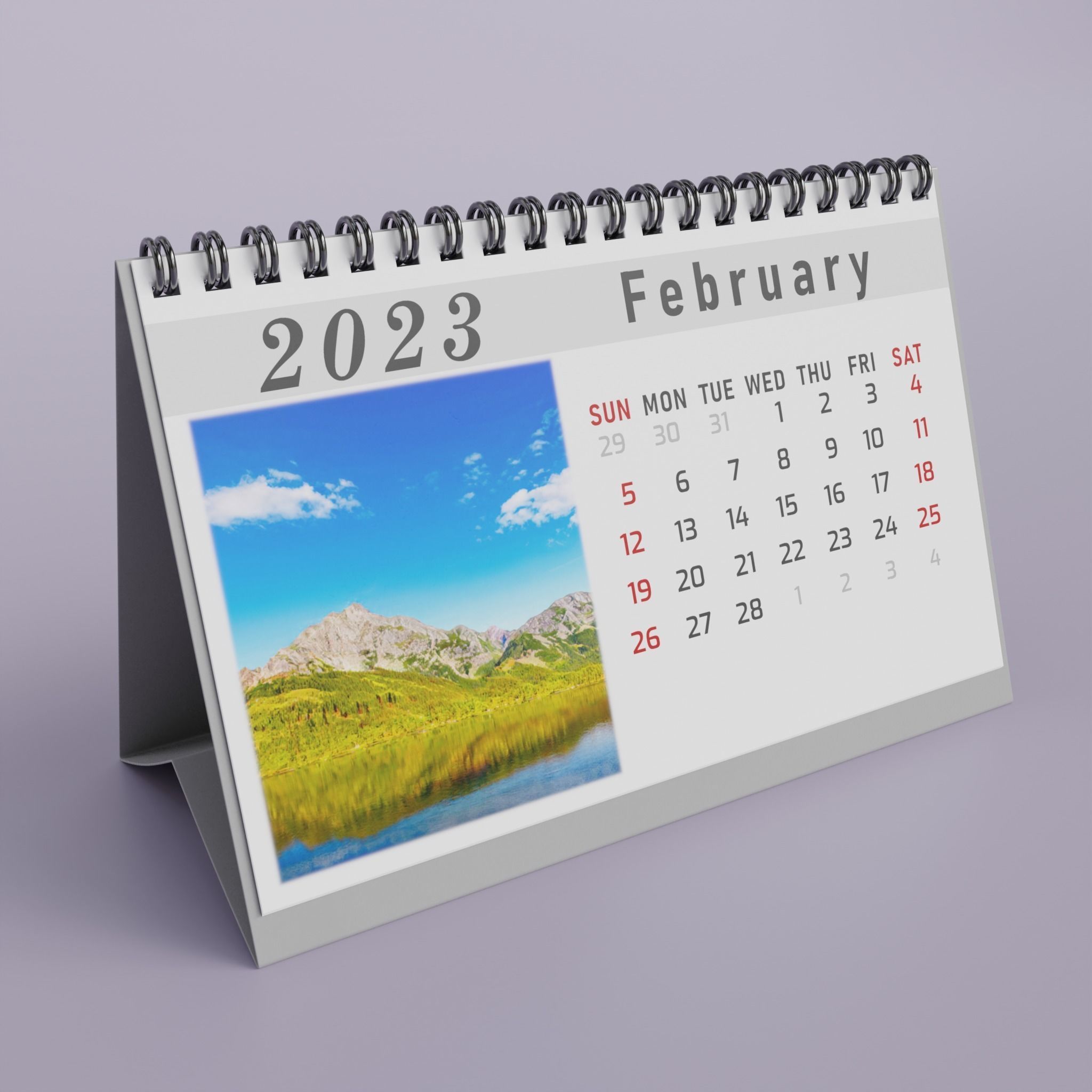 Desk Calendar 3D model | CGTrader