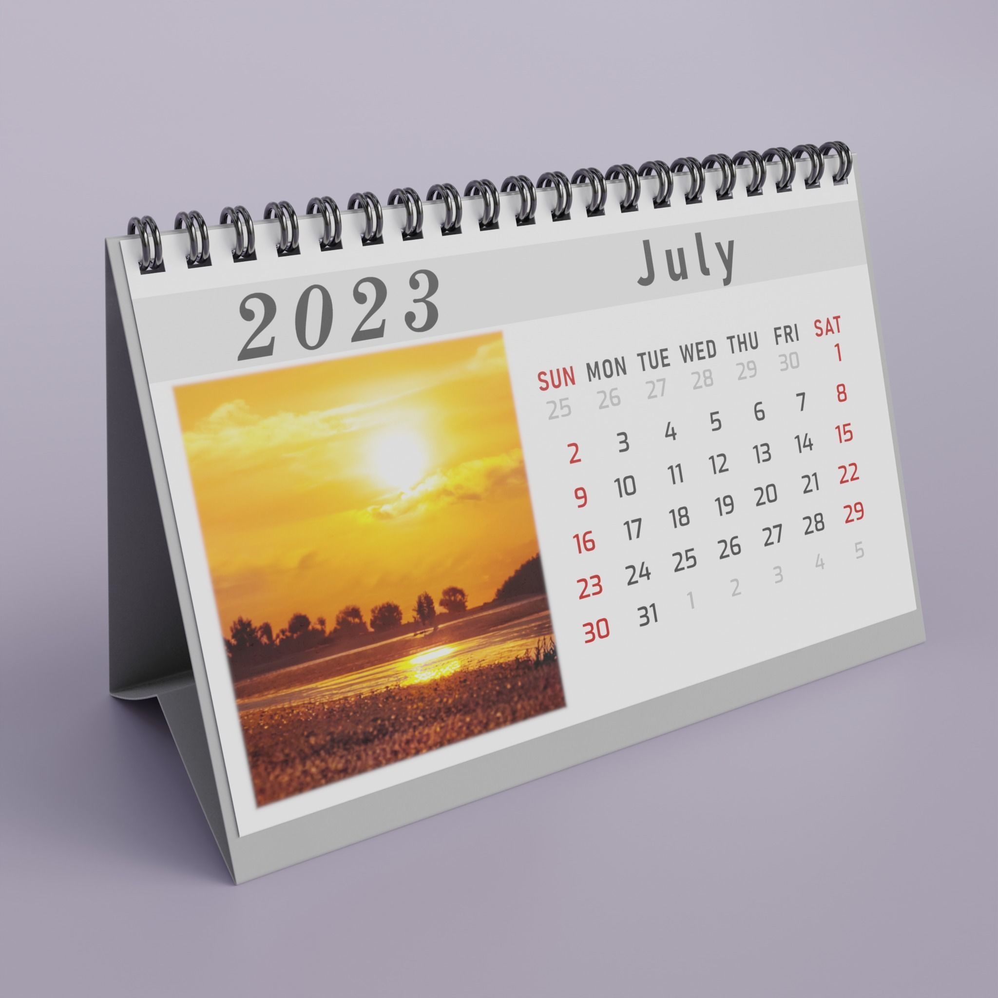 Desk Calendar 3D model | CGTrader