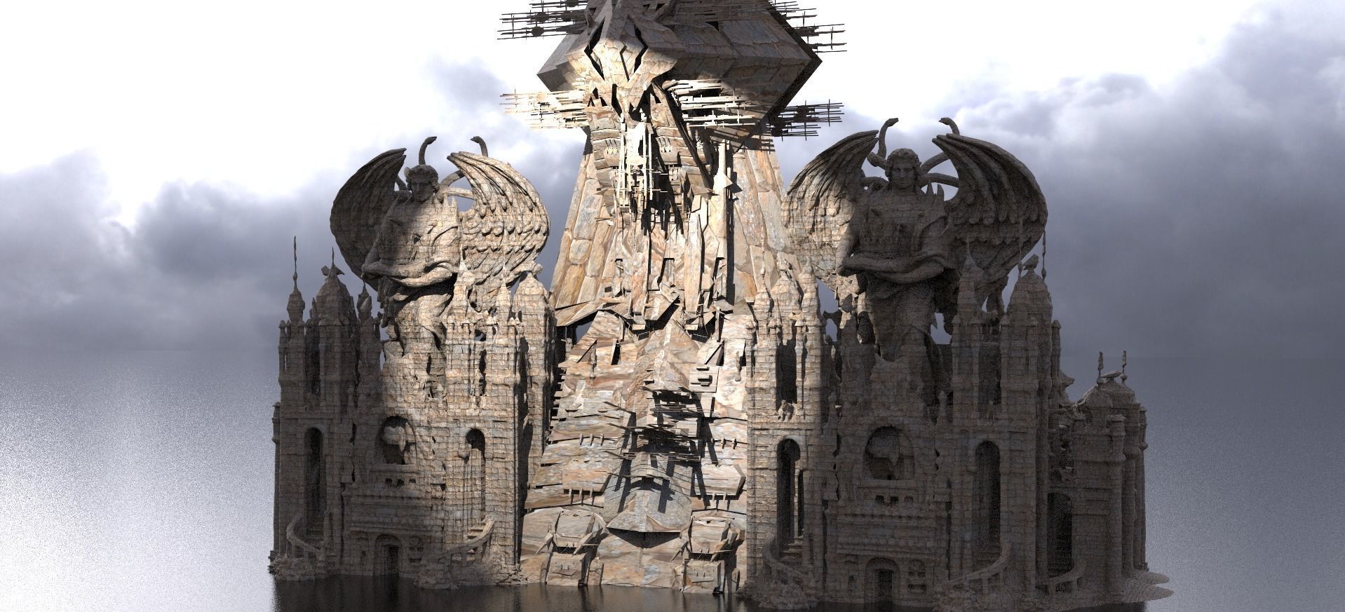 Ancient Sand temple Stone temple 3D model | CGTrader