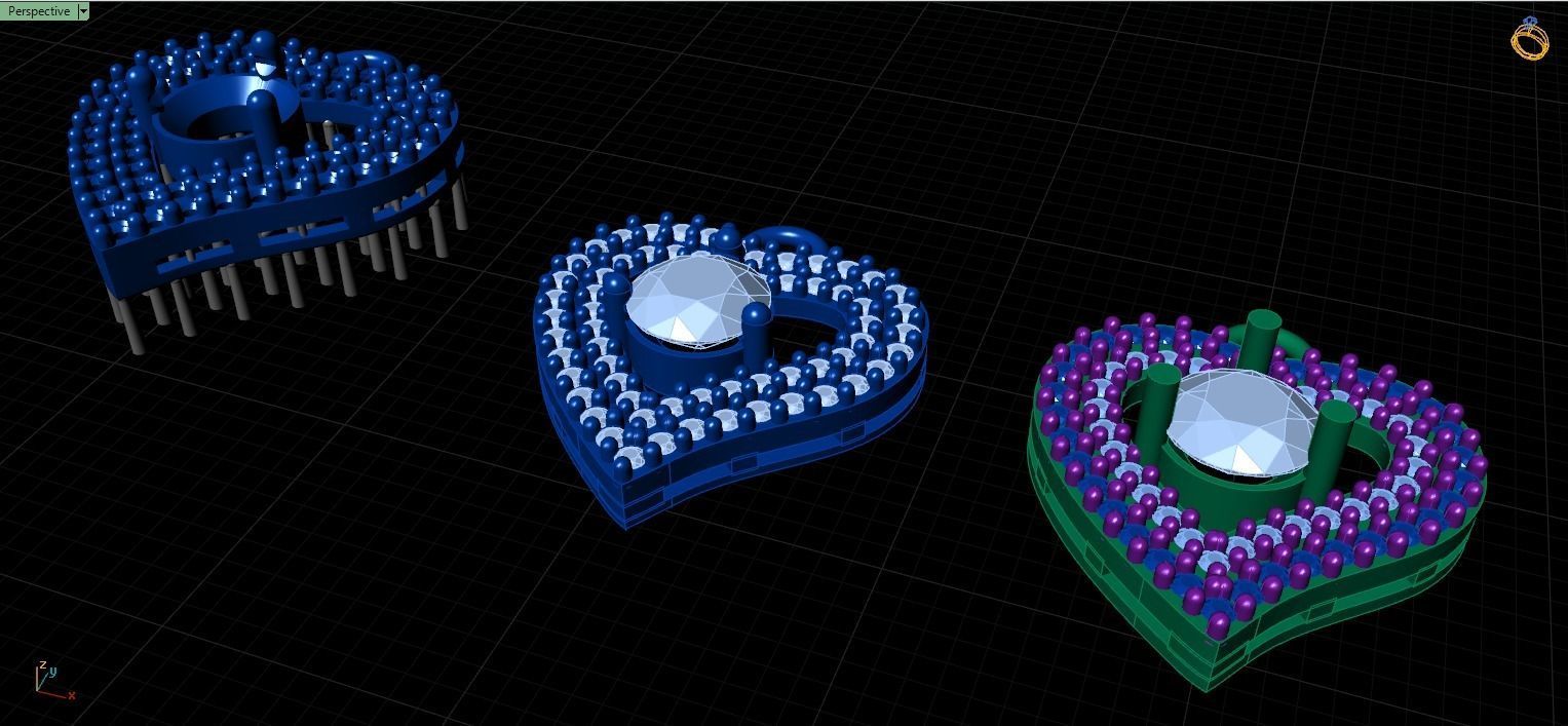 Heart Pendant 3dm stl 3D print model 3D model 3D printable | CGTrader