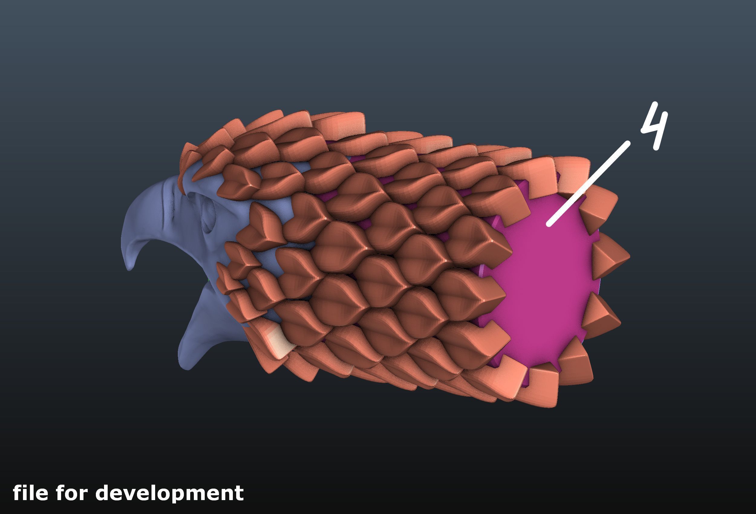 Falcon Head Stylized 3D model 3D printable | CGTrader