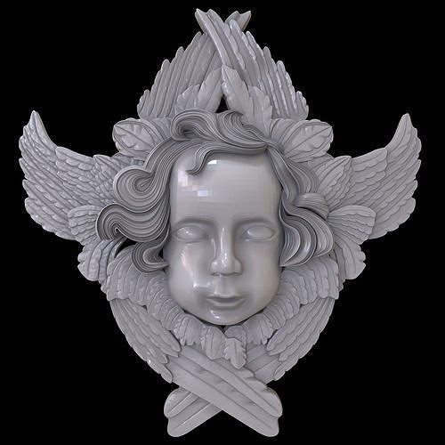 Angel face 3D model 3D printable | CGTrader