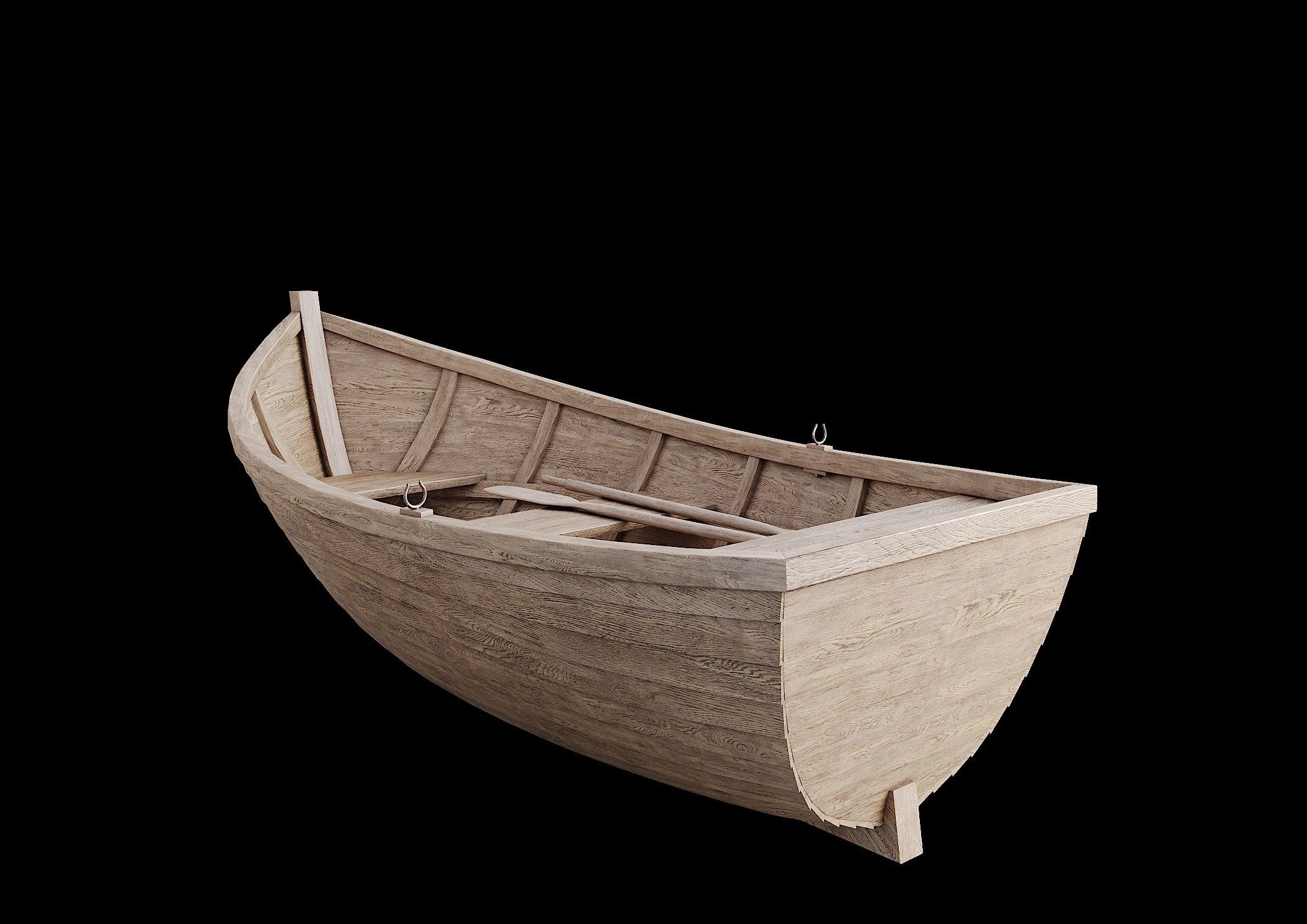 wooden boat 3D model | CGTrader