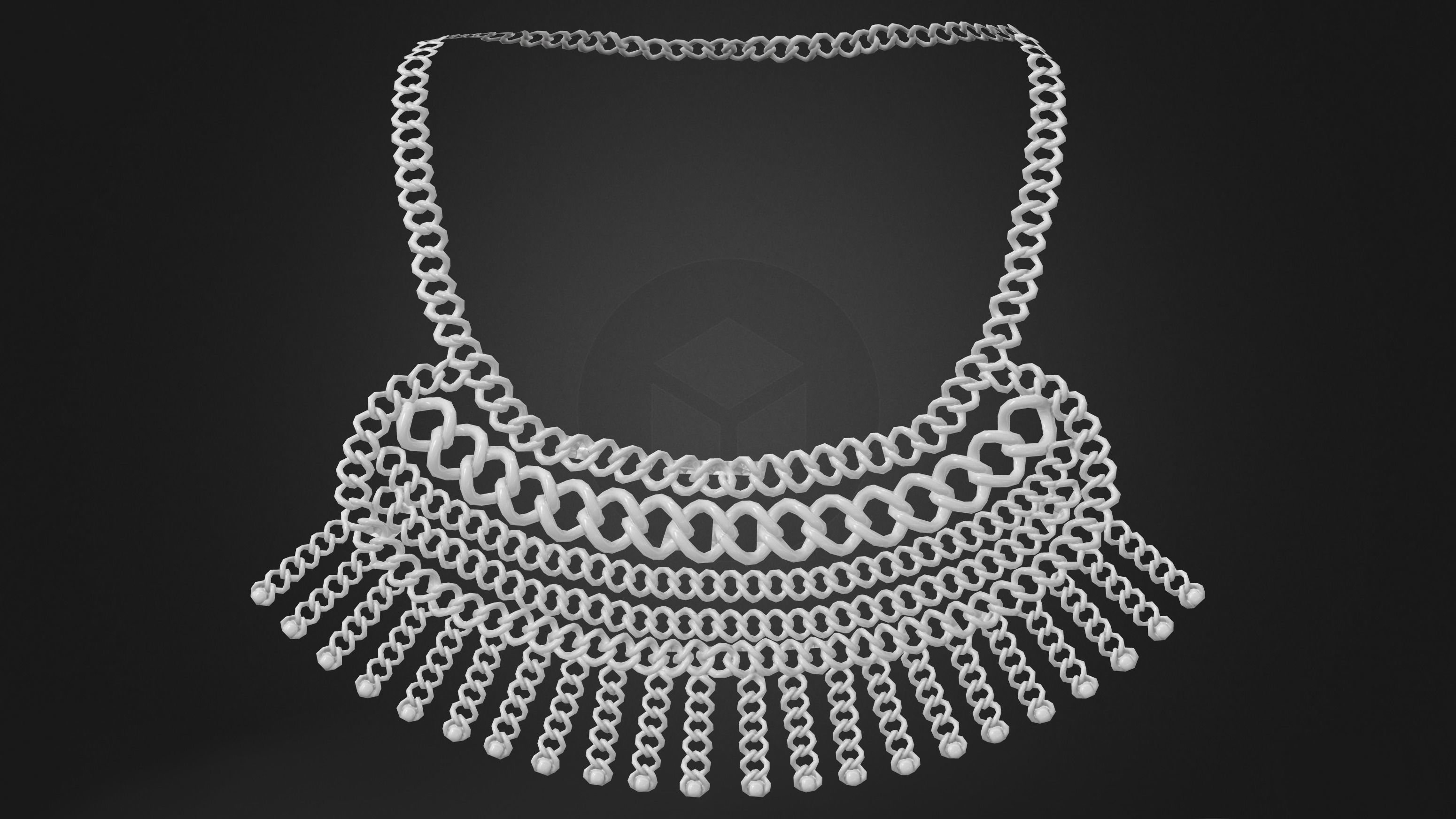 3D model Gold Chains Necklace VR / AR / low-poly | CGTrader