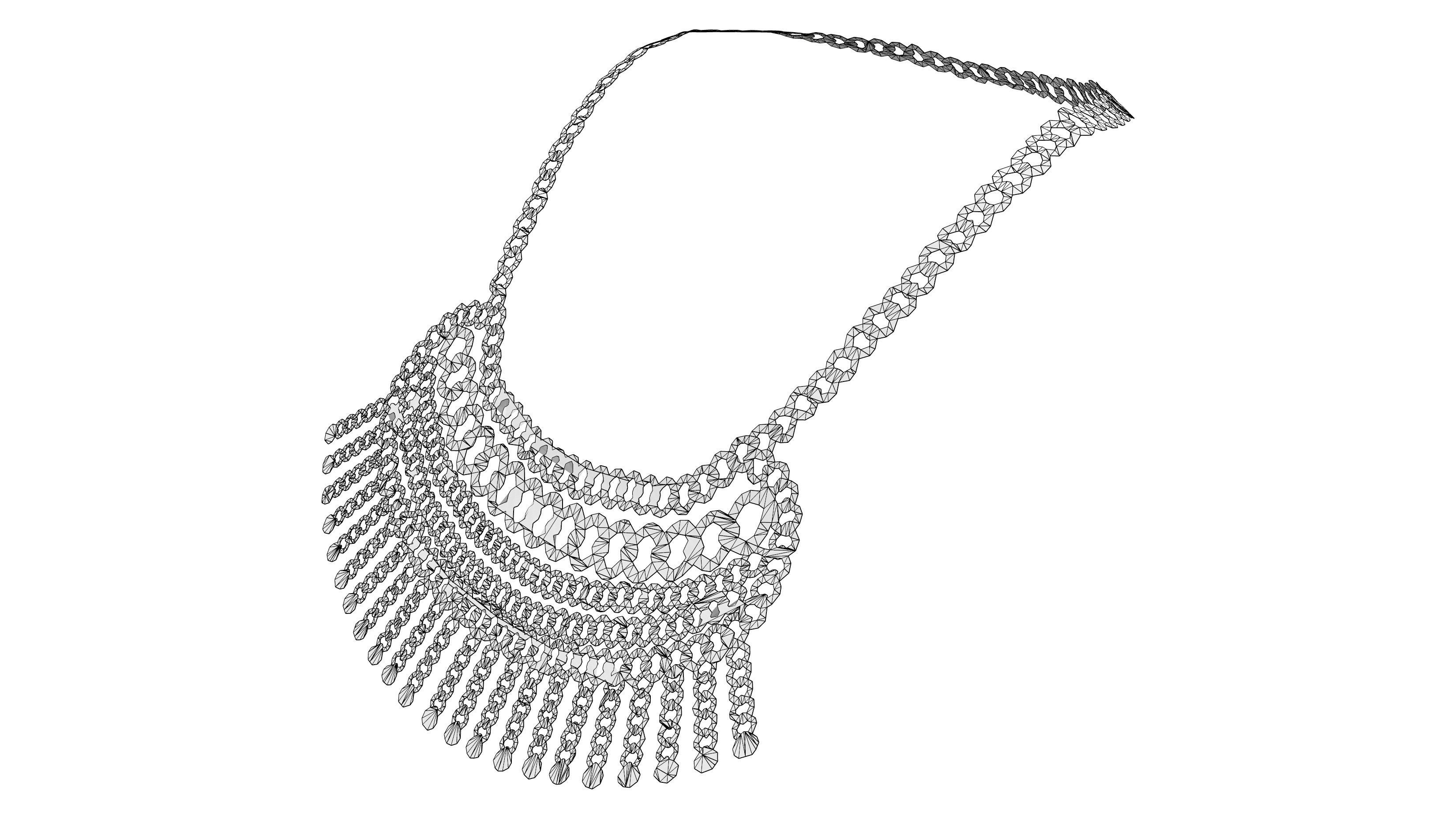 3D model Gold Chains Necklace VR / AR / low-poly | CGTrader