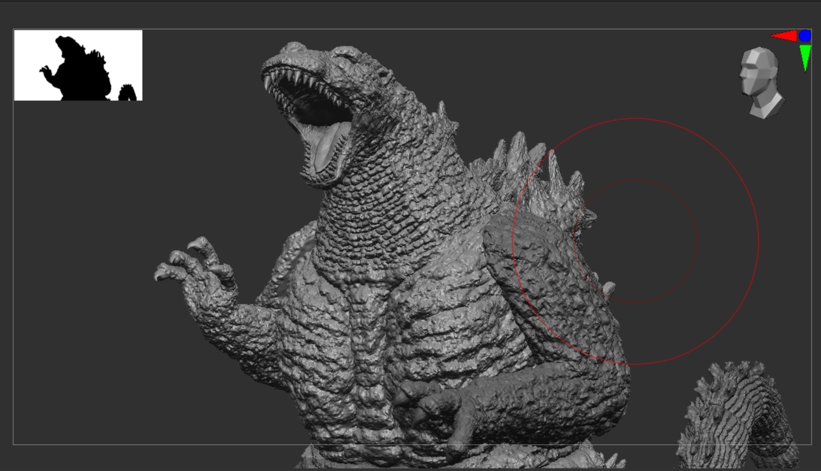 Classic Godzilla sculpted in Zbrush 1 piece ready to 3D print 3D model ...