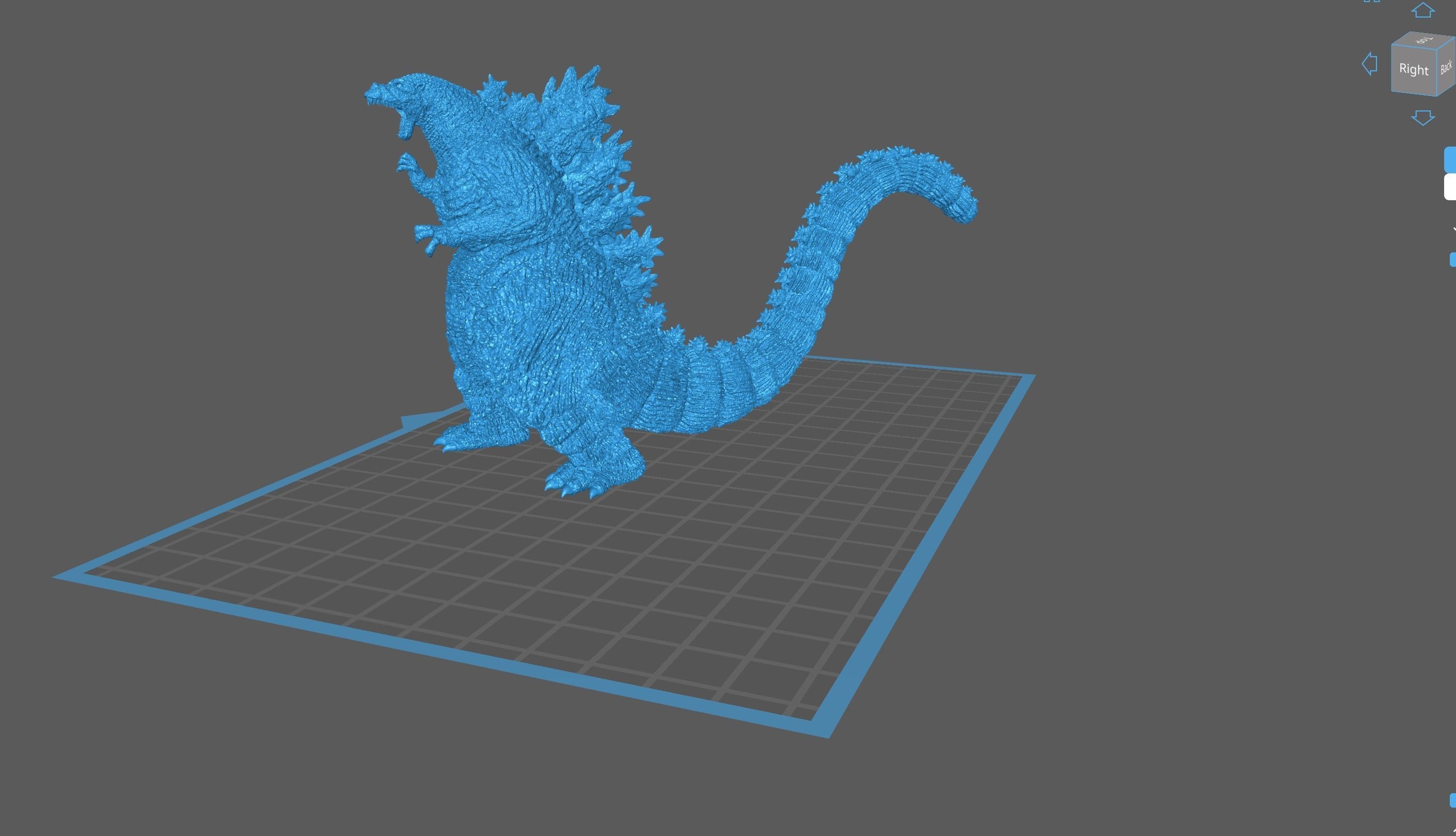 Classic Godzilla sculpted in Zbrush 1 piece ready to 3D print 3D model ...