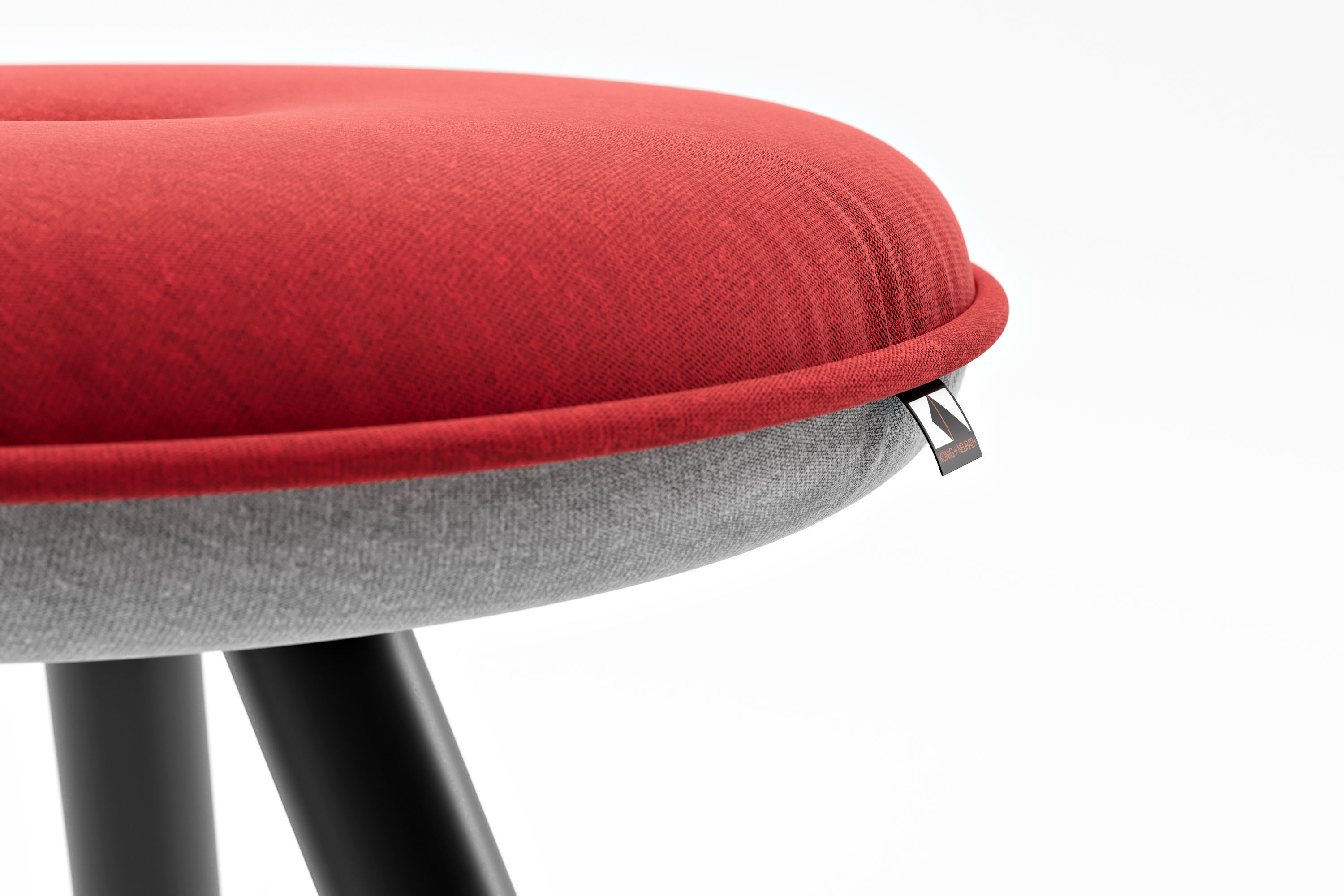 Stool Upholstered - NET WORK PLACE Organic by Koenig Neurath 3D model ...