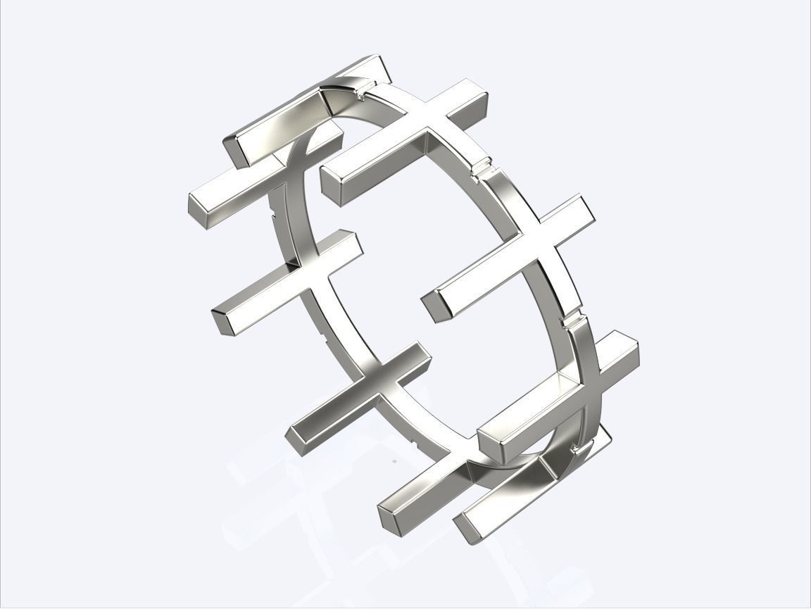 cross rings sizes dimension collection 3D model 3D printable | CGTrader