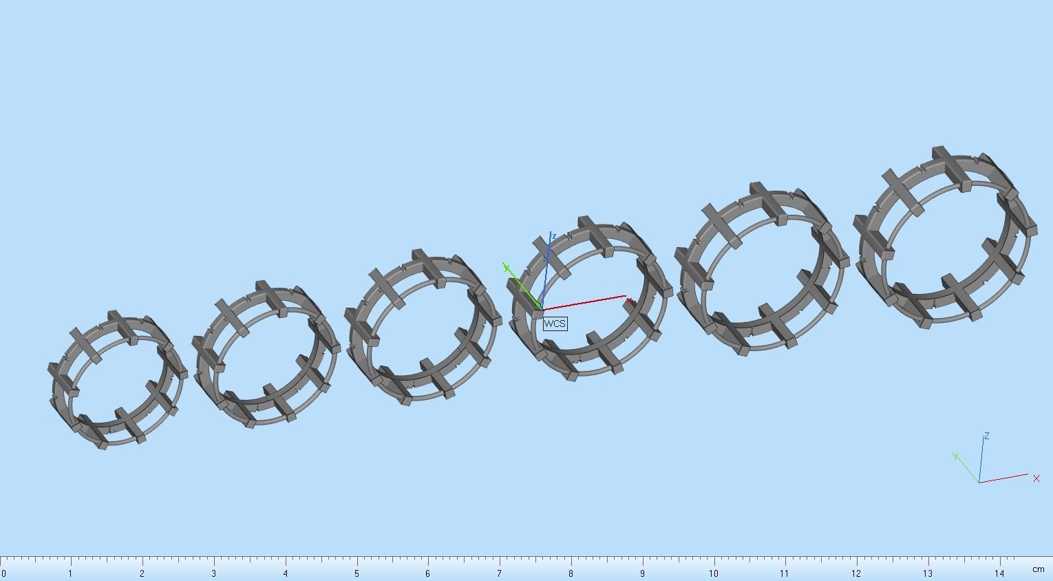 cross rings sizes dimension collection 3D model 3D printable | CGTrader