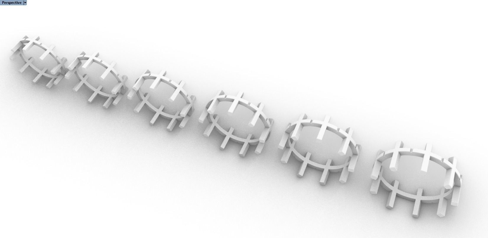 cross rings sizes dimension collection 3D model 3D printable | CGTrader