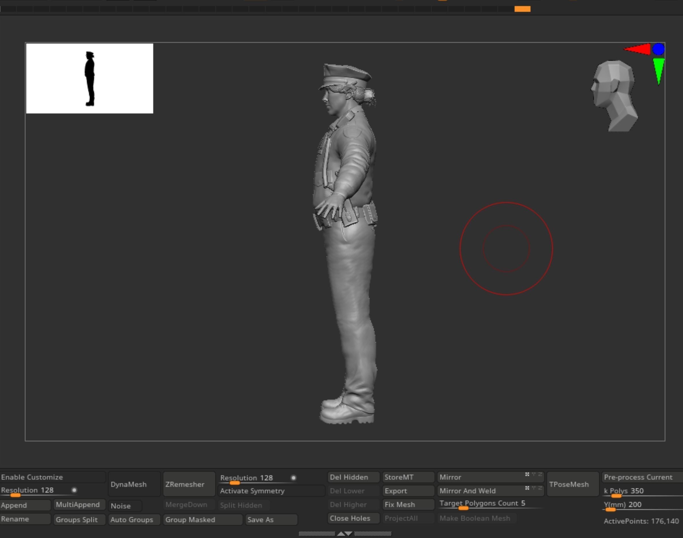 Female Cop detailed 3D model for 3D printing 3D model 3D printable ...