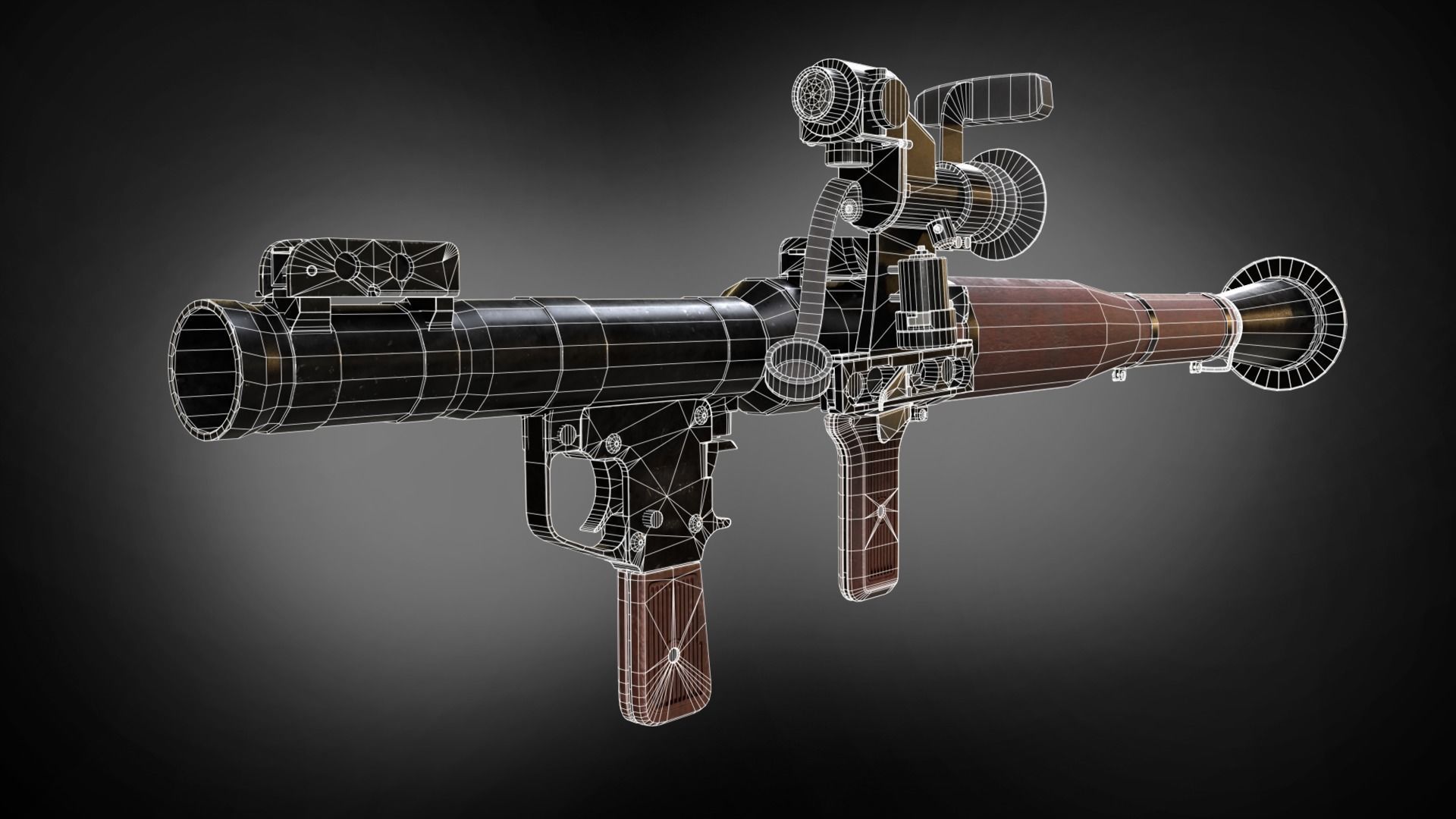 3D model RPG 7 gun with scope VR / AR / low-poly | CGTrader