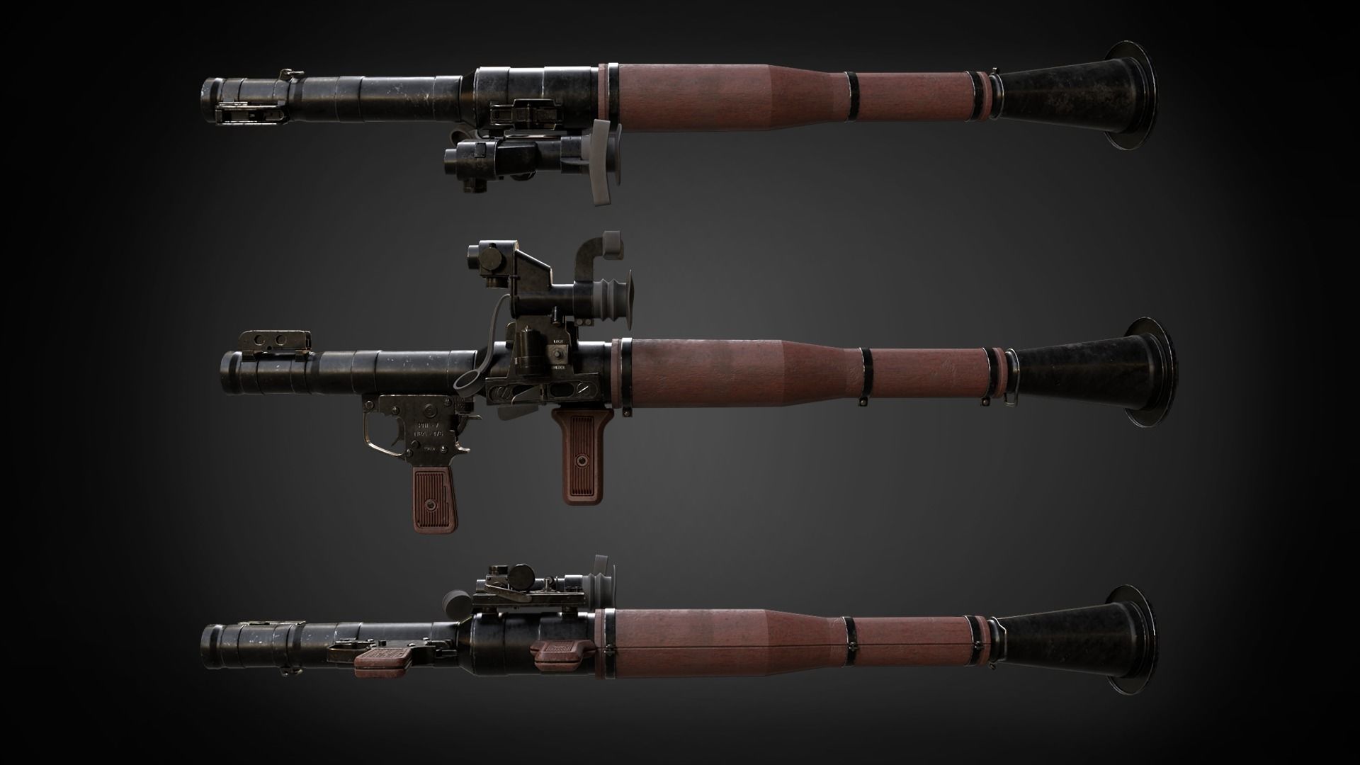 3D model RPG 7 gun with scope VR / AR / low-poly | CGTrader