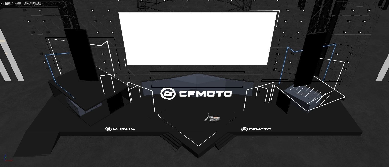 motorcycles stages lights stands gala performances 3D model | CGTrader