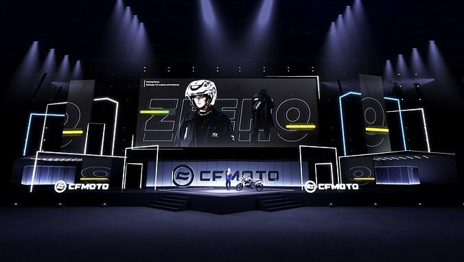 motorcycles stages lights stands gala performances 3D model | CGTrader