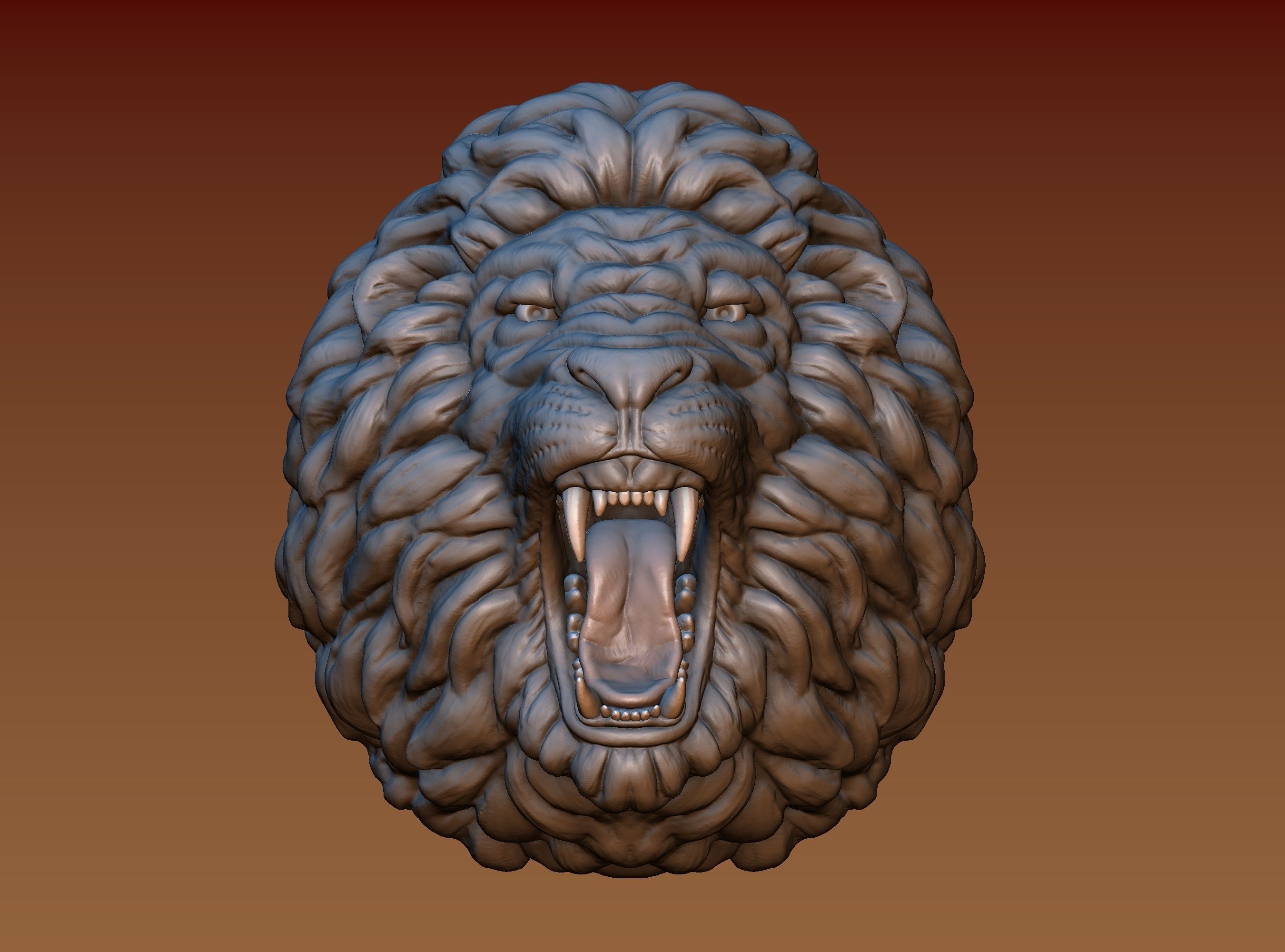 Lion head 3D model 3D printable | CGTrader