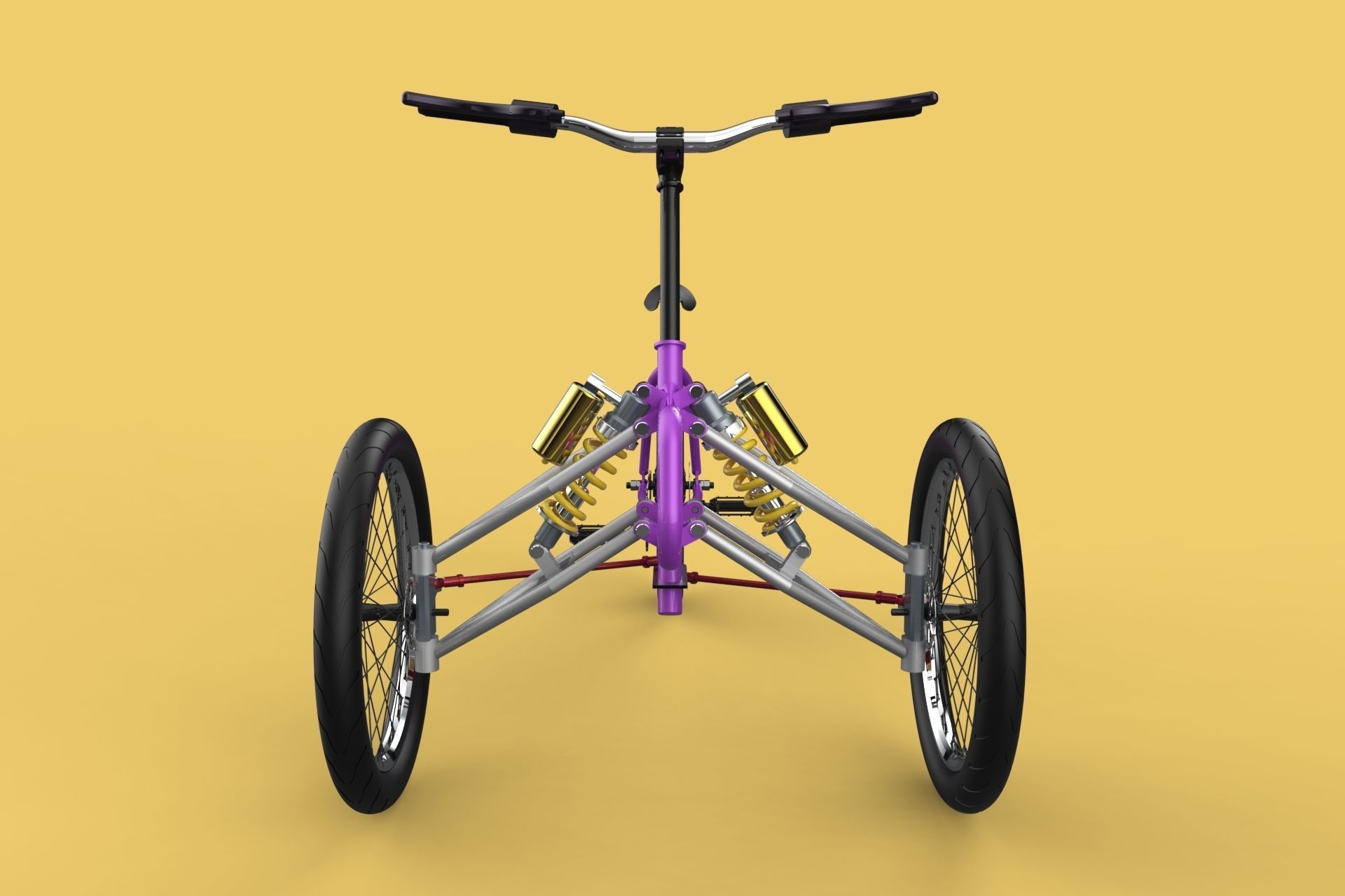 TILTING BIKE TRIKE BICYCLE TRICYCLE THREE WHEEL CYCLE CARGO 3D model ...