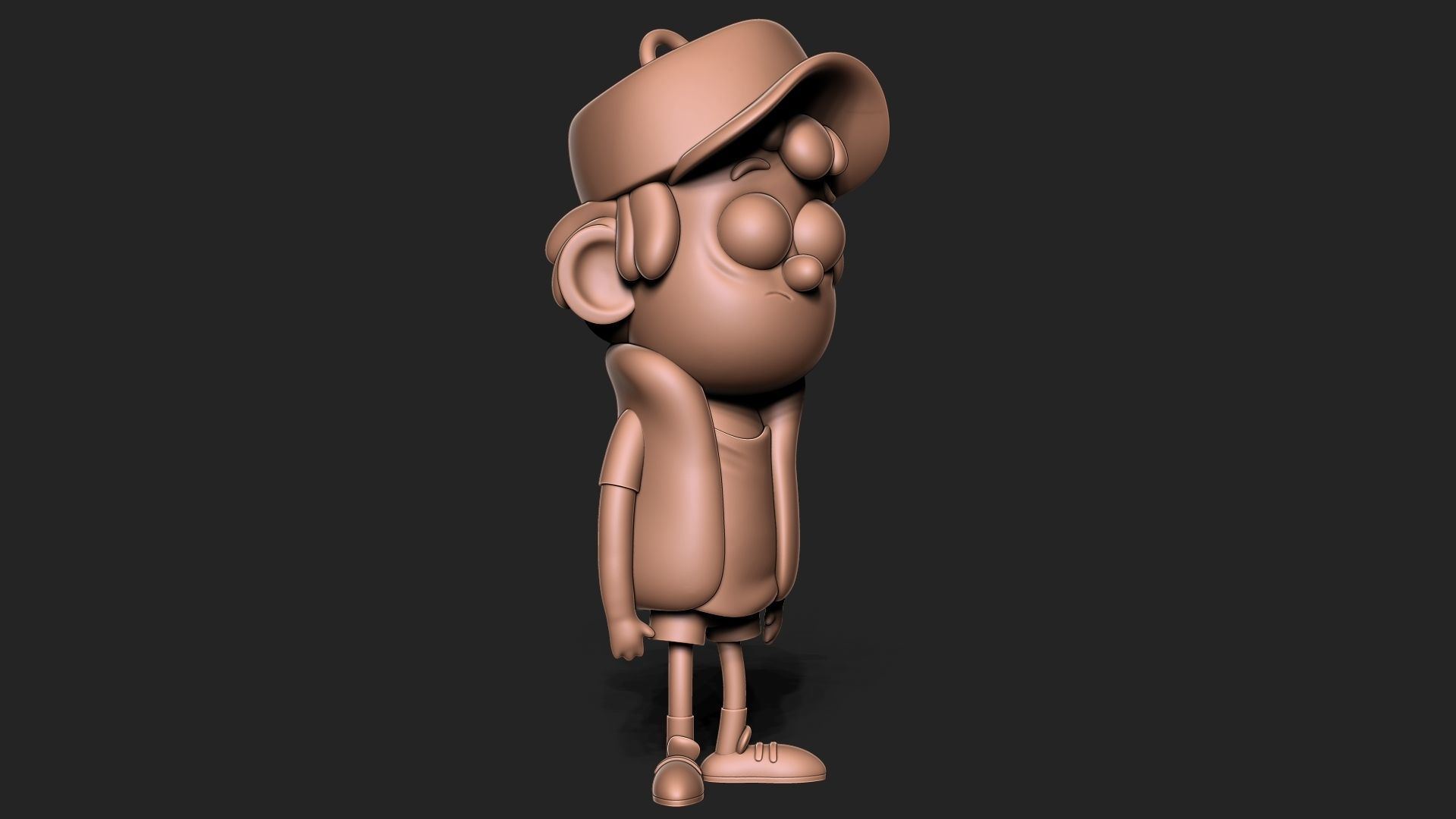 Dipper Gravity Falls Keychain 3D model 3D printable | CGTrader