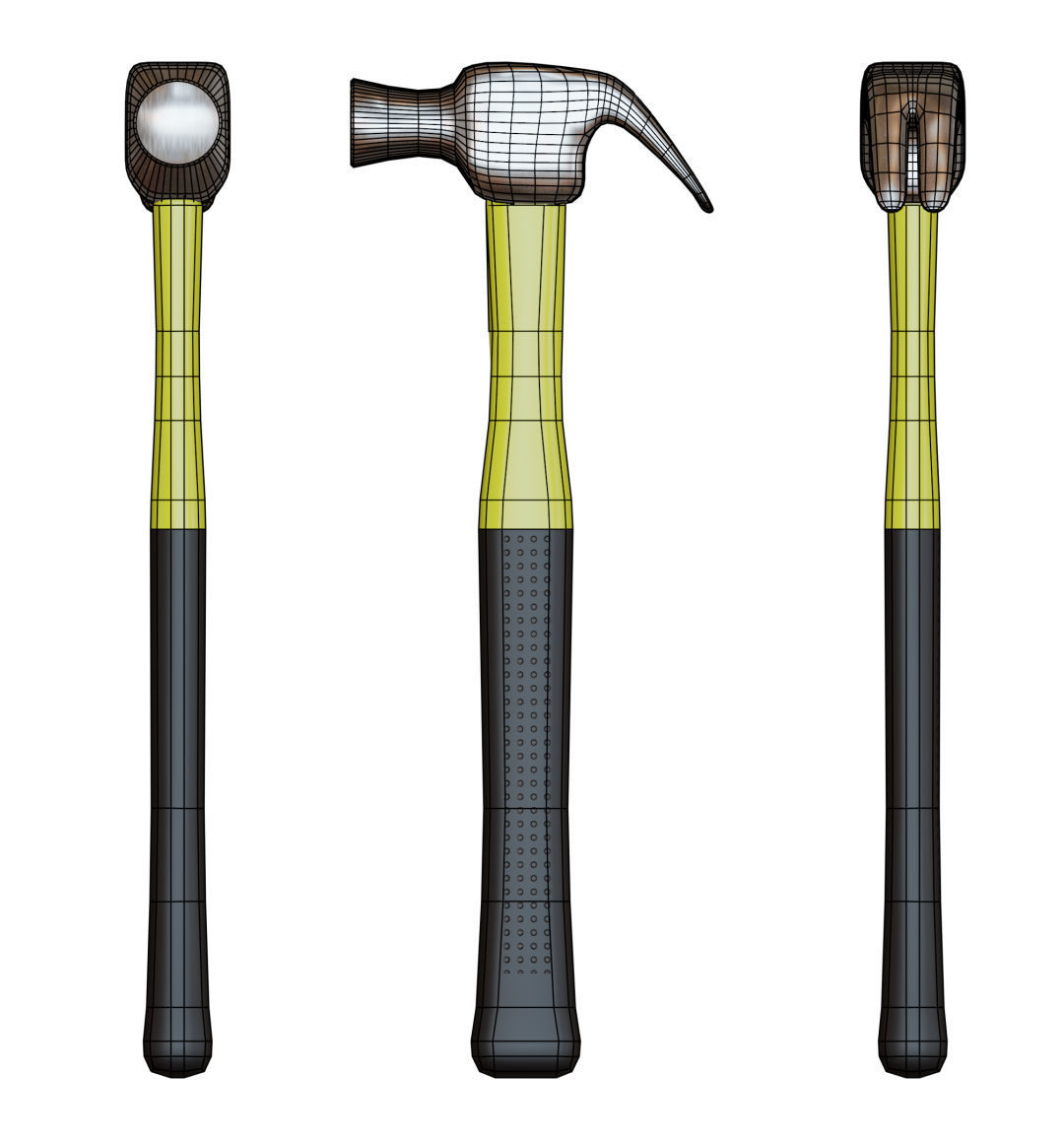 Hammer three hammers free 3D model | CGTrader