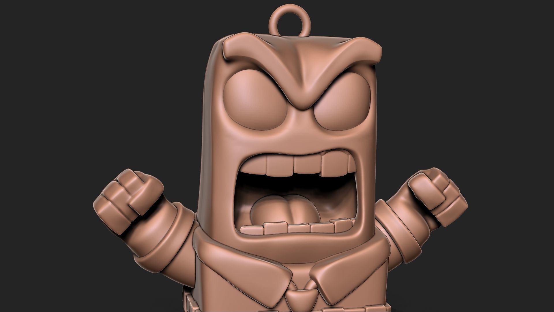Anger - Inside out keychain 3D model 3D printable | CGTrader