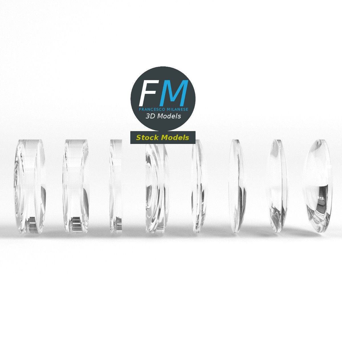 Simple optical lenses 3D model | CGTrader