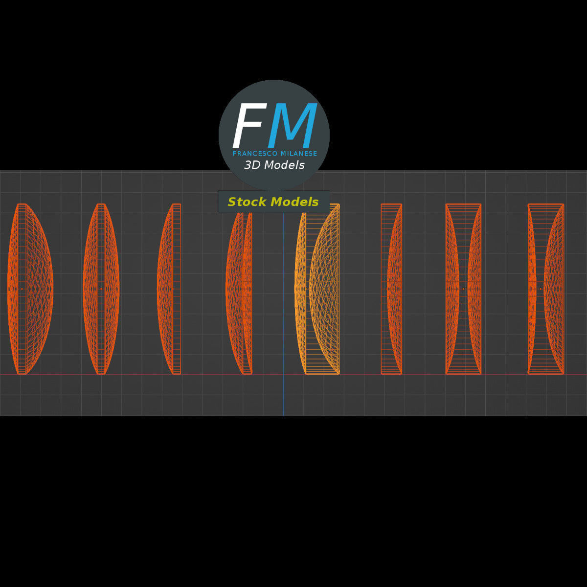 Simple optical lenses 3D model | CGTrader