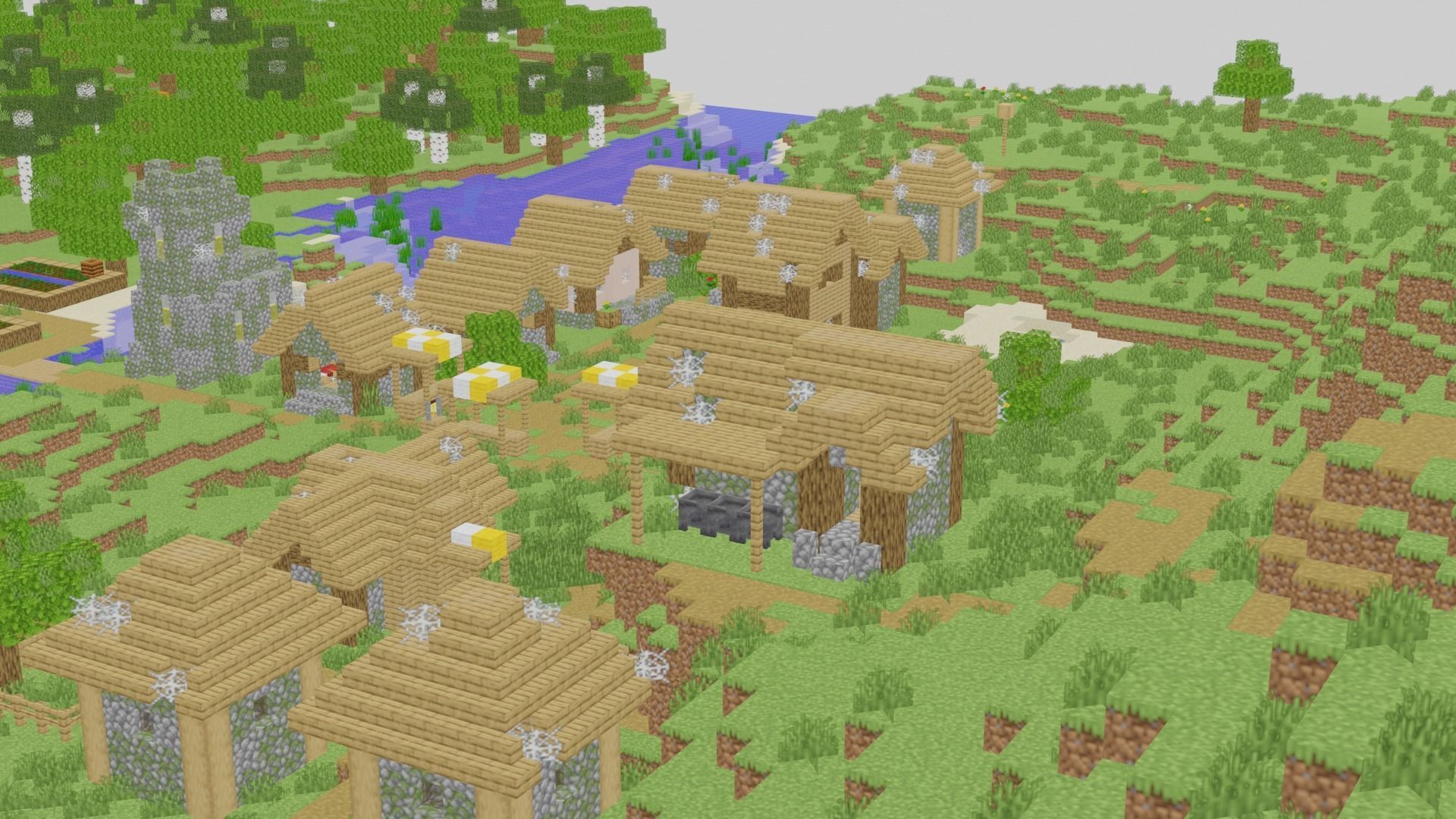 Minecraft Village 3D model | CGTrader