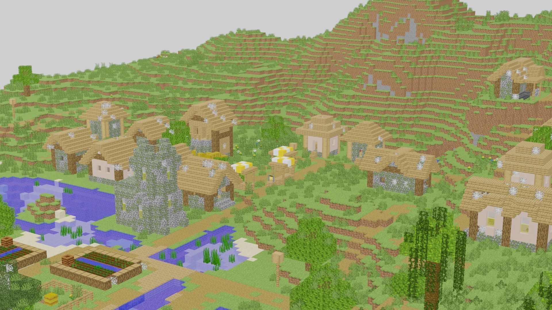 Minecraft Village 3D model | CGTrader