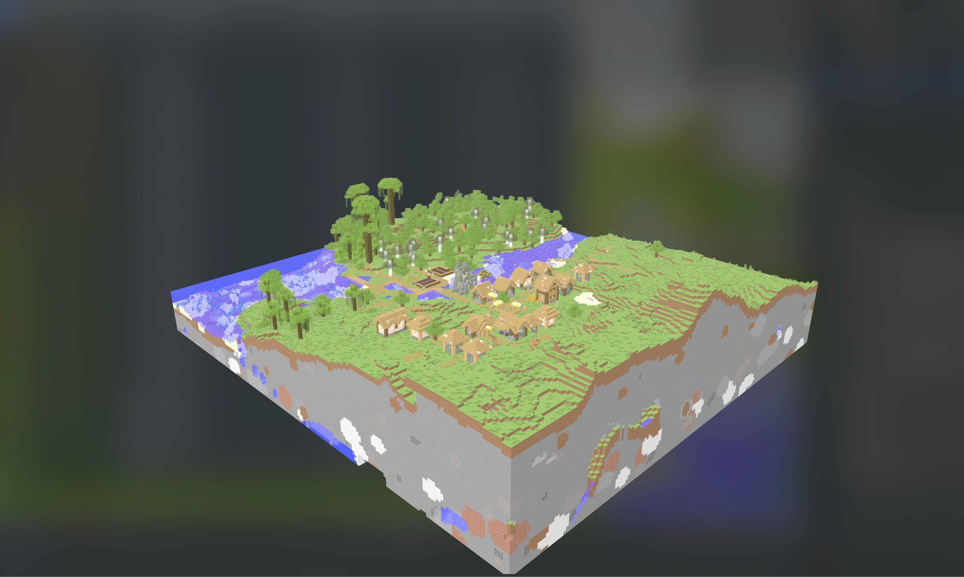 Minecraft Village 3D model | CGTrader