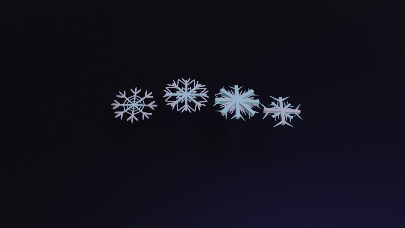 Snowflakes free 3D model | CGTrader