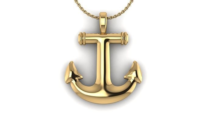 Beautiful anchor design template for pendant Print 3D model 3D printable | CGTrader