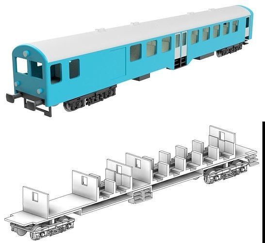 BDt control wagon of MAV for regional service - TT scale 3D model 3D ...