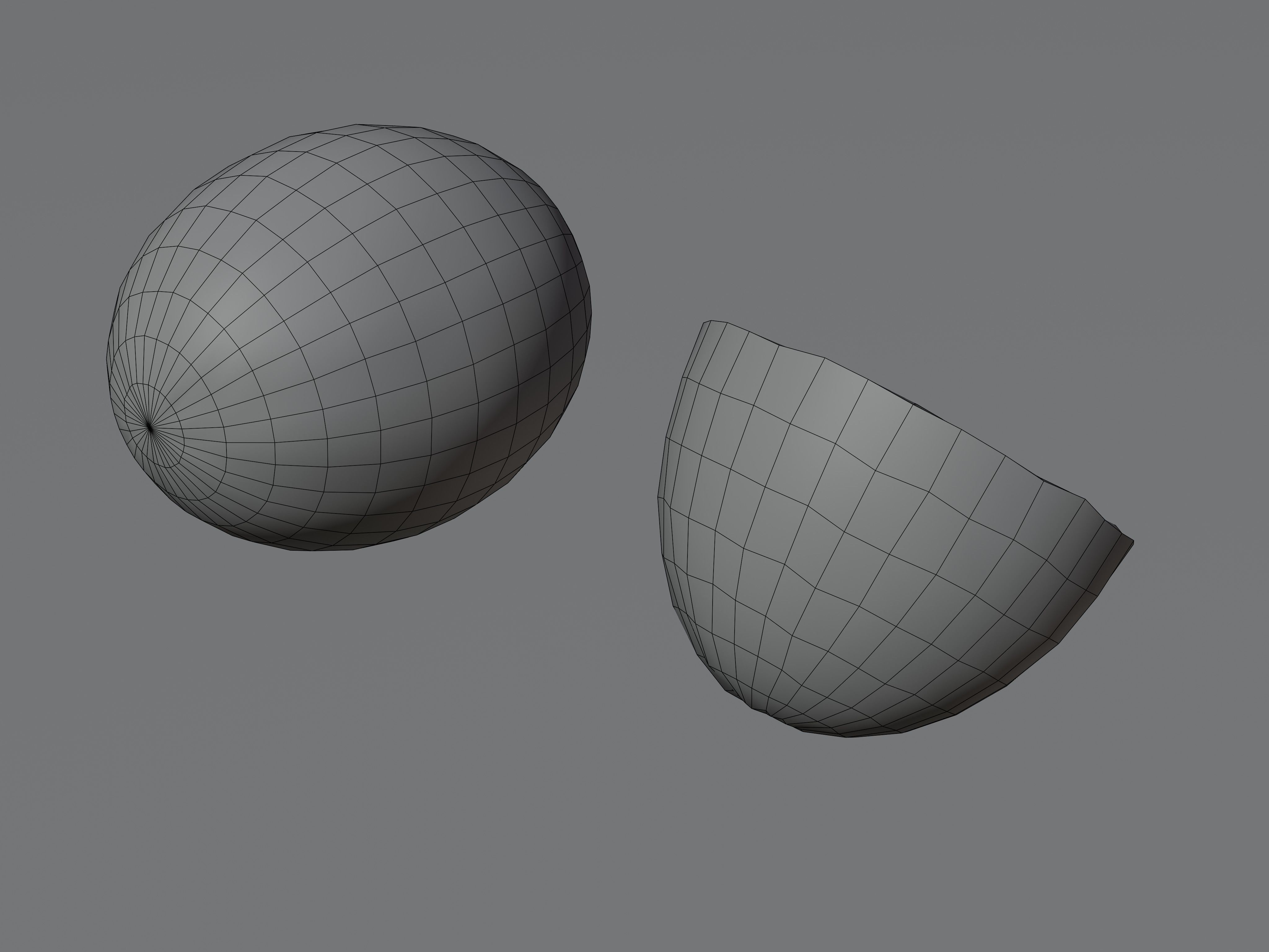 3D model Coconuts - whole and half coconut VR / AR / low-poly | CGTrader