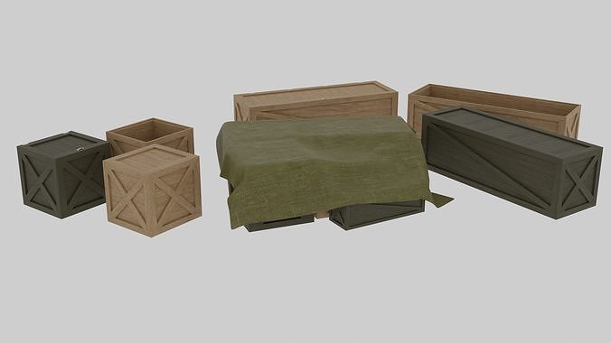 3D model Boxes PBR VR / AR / low-poly | CGTrader