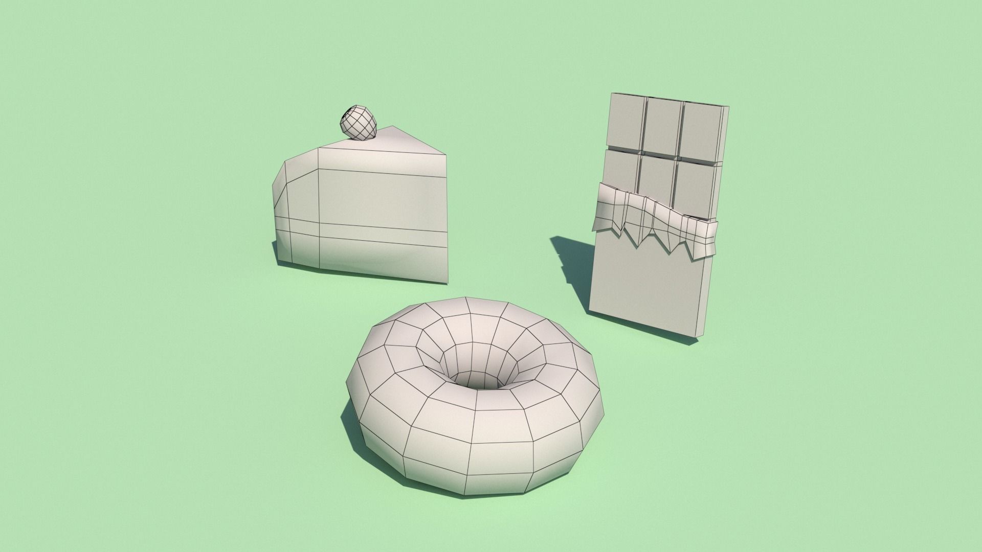 Game-ready fast-food food items free VR / AR / low-poly 3D model | CGTrader
