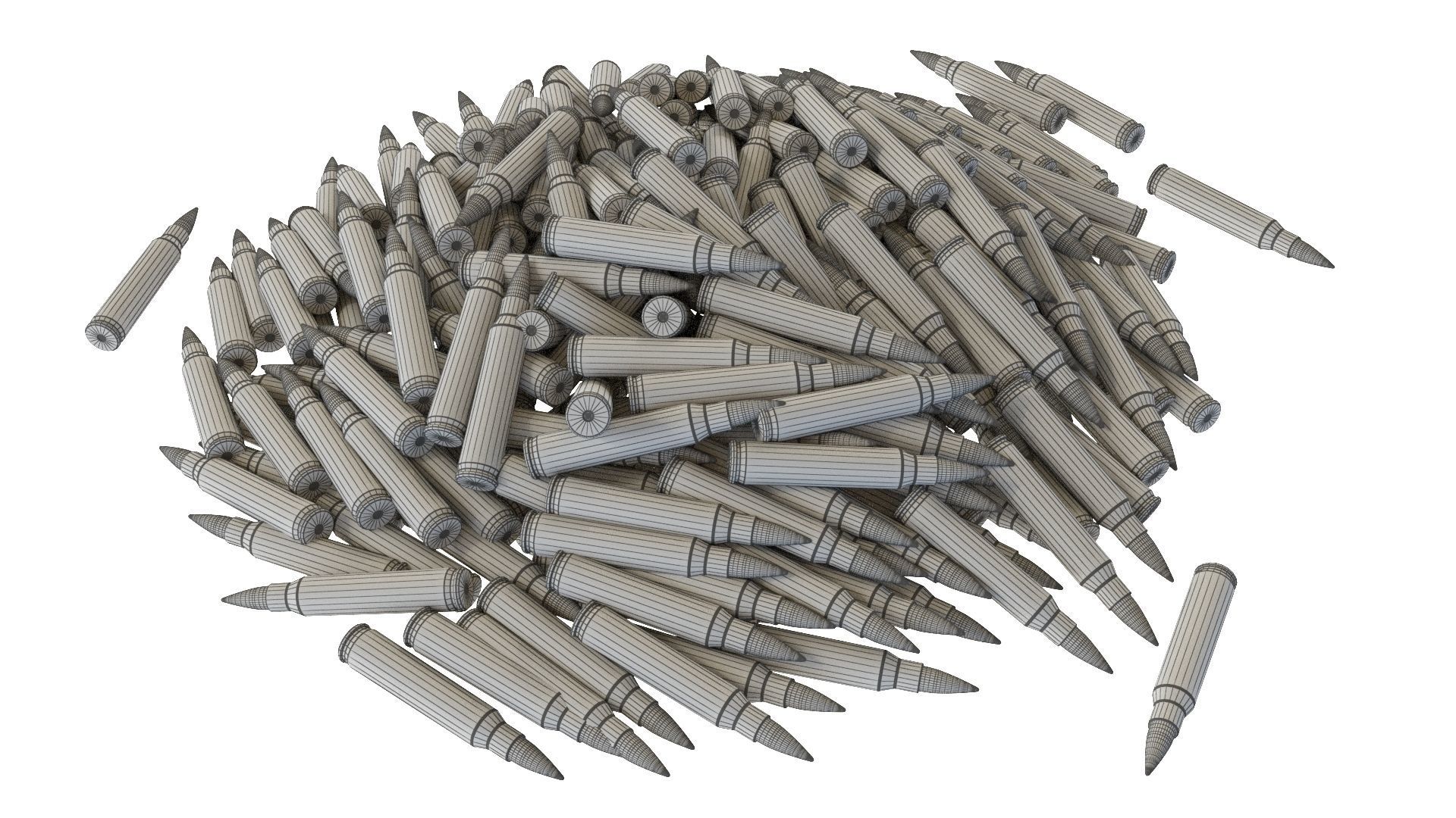 Bullets Pile in the floor 2 3D model | CGTrader